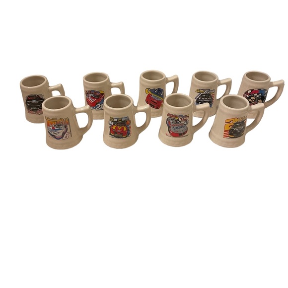 Accents | Vintage Nascar Mini Mugs 3h Earnhardt Gordon Wallace Elliott ...